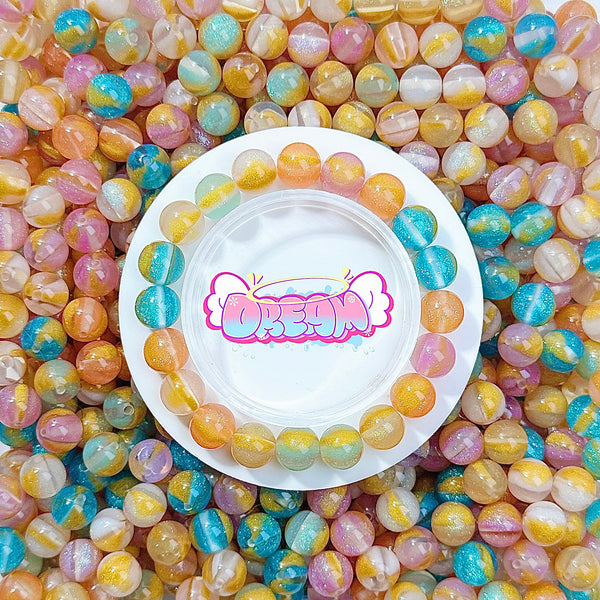 「Y092」懐かしいビー玉 レジンビーズ 10ミリ – Diydream